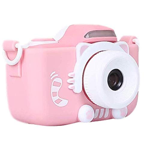 LKYBOA Kids Camera, Digital Video Recorder Shockproof Action Cameras with 2 Inch IPS Screen and 16GB SD Card for Girls Boys Gifts Ideal (Color : Pink)
