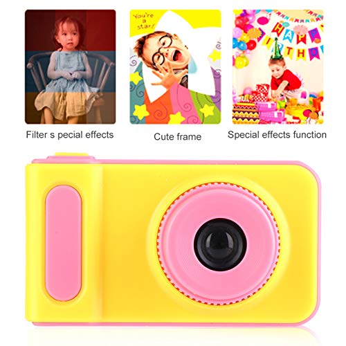 Jeanoko Children Camera, Compact Portable Firm Sturdy Cute Delicate Digital Camera Toy for Outdoor Photography Activities(Pink)