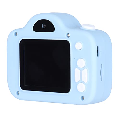 EBTOOLS Camera for Kids, 2.0 Inch IPS Screen 1080P Mini Toy Camera with 2000W Front and Rear Dual Cameras, Built in Games and Photo Stickers, Support 32GB Memory Card(Blue)