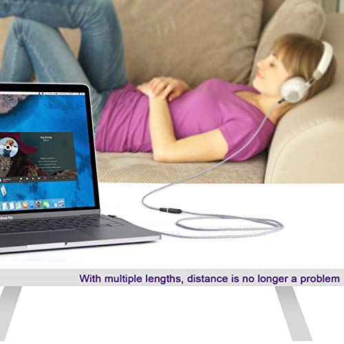 CableCreation Headphone Extension Cable 15FT, 3.5mm Male to Female Stereo Headphone Extension Cable for Phones, Headphones, Speakers, Tablets, PCs, MP3 Players and More, 4.5M