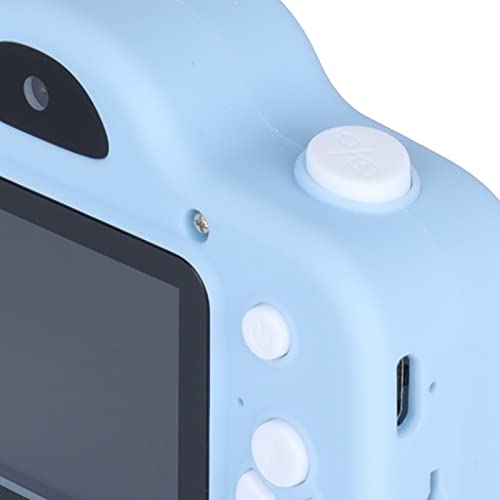 EBTOOLS Camera for Kids, 2.0 Inch IPS Screen 1080P Mini Toy Camera with 2000W Front and Rear Dual Cameras, Built in Games and Photo Stickers, Support 32GB Memory Card(Blue)