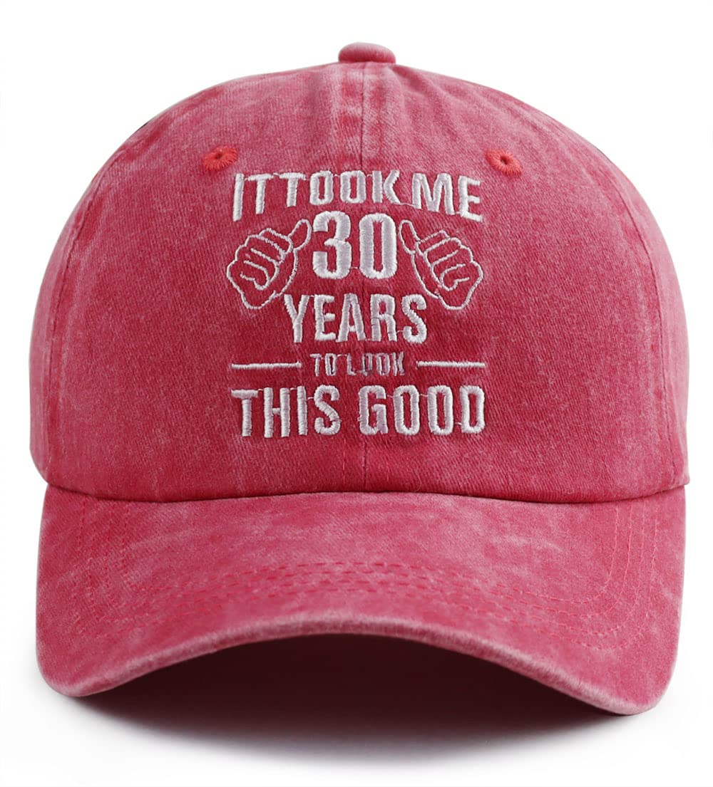 30th Birthday Decorations for Women Men, Funny Dirty 30 Years Birthday Gifts for Her, Adjustable Cotton Embroidery Vintage 1995 Party Supplies Baseball Cap for Dad Mom Husband Wife Friend