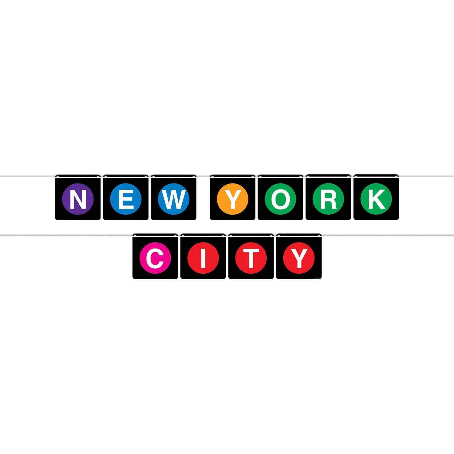 TCS Party Bundles New York City Decorations 28 Piece Bundle Banner Photo Fun Signs Street Signs