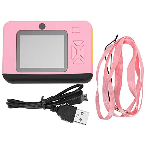 Children Camera, Kids Digital Dual Camera with 2.0in IPS Screen Selfies Childrens Camera Toy Support Front and Rear Dual Camera, Built‑in Large‑Capacity Battery(Pink)