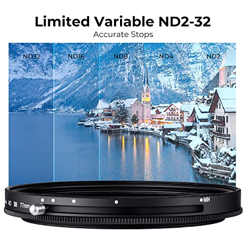 K&F Concept 67mm Variable Fader ND2-ND32 ND Filter and CPL Circular Polarizing Filter 2 in 1 for Camera Lens No X Spot Waterproof Scratch Resistant (Nano-X Series)