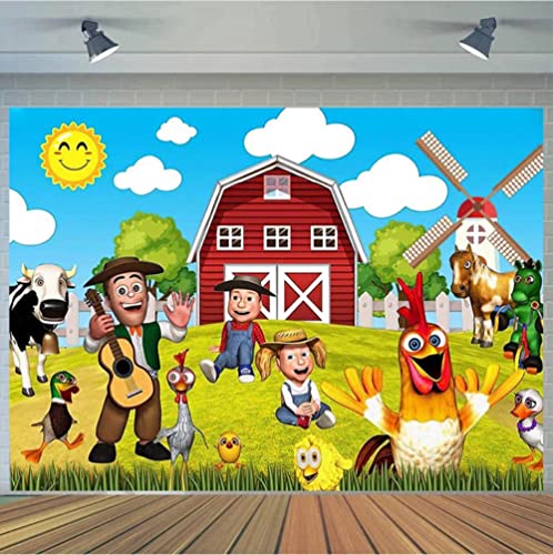 Yingeqiao Theme Party Backdrops The Zenon Farm Baby Shower Kids Birthday Party Decoration Photography Background Props a