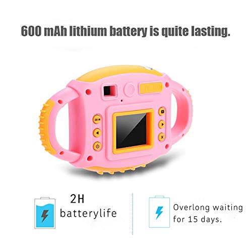 xuuyuu Kids Camera Mini Kids Digital Video Camera 1.8" Toy HD Digital Video Camera with 4 Filters 5 Mega-Pixel Camera Wonderful Gift for Children(Pink)