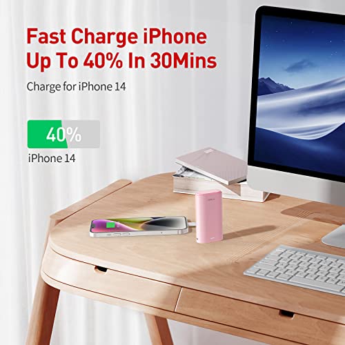 iWALK Portable Charger 9000mAh Ultra-Compact Power Bank with Built-in Cable, Small External Battery Pack Compatible with iPhone 14/14 Plus/14 Pro Max/13/13 Mini/13 Pro Max/12/12/Pro/11/XR/XS/X/8/7/6