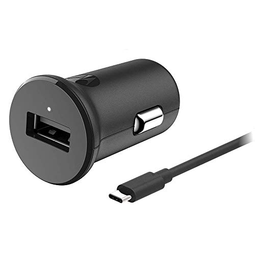 Motorola TurboPower 18 QC3.0 Car Charger w/ 3.3ft USB-A to USB-C Cable for Moto G Power/Play/Pure/Stylus/Stylus 5G, G7, Z/Z2/Z3/Z4, Motorola Razr, Edge/Edge+ 5G UW, One 5G UW Ace