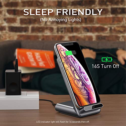 yootech 7.5W/10W/15W Fast Wireless Charger,Wireless Charging Stand with Quick Adapter Compatible with iPhone 14/14 Plus/14 Pro/14 Pro Max/13/SE 2022/12,15W LG V35,10W Galaxy S21/S20/S10,Pixel 3/4XL
