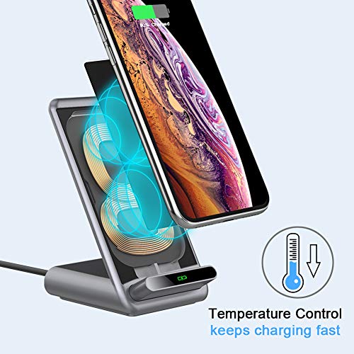 yootech 7.5W/10W/15W Fast Wireless Charger,Wireless Charging Stand with Quick Adapter Compatible with iPhone 14/14 Plus/14 Pro/14 Pro Max/13/SE 2022/12,15W LG V35,10W Galaxy S21/S20/S10,Pixel 3/4XL