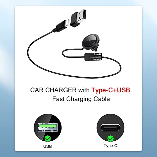 Magnetic Wireless Car Charger for iPhone 14 Pro Max/14 Pro/14/14 Plus/Magsafe case,iPhone 13/12 Series,OTAO Air Vent Clip [with QC3.0 Adapter] Windshield Dashboard Car Mount Phone Holder