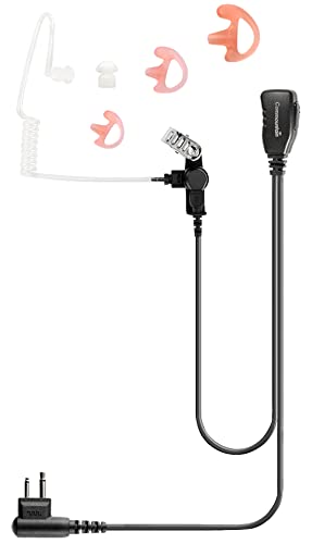 Single Wire Earpiece with Reinforced Cable for Motorola Radios BRP40 CP200 CP200D CP185 CLS1410 CLS1110 DTR650 RDU2020 RDU4100 RDU4160D RDU2080D RMU2040 RMU2080D CLS RDU RMM RMU,Acoustic Tube Headset