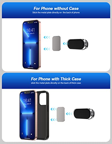 obdowuge 【2 Pack】 Magnetic Phone Holder for Car[8 x Upgrade Magnet] Phone Mount for Car,Car Phone Holder Mount 360 Adjustable, Dashboard Car Mount Fits Samsung iPhone etc All Smartphones