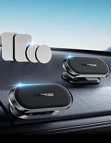 obdowuge 【2 Pack】 Magnetic Phone Holder for Car[8 x Upgrade Magnet] Phone Mount for Car,Car Phone Holder Mount 360 Adjustable, Dashboard Car Mount Fits Samsung iPhone etc All Smartphones