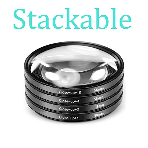 Ultra Deluxe Lens Kit for Canon Rebel T3, T5, T5i, T6, T6i, T7i, EOS 80D, EOS 77D Cameras with Canon EF-S 18-55mm is II STM Lens - Includes: 7pc 58mm Filter Set + 58mm Wide Angle and Telephoto Lens