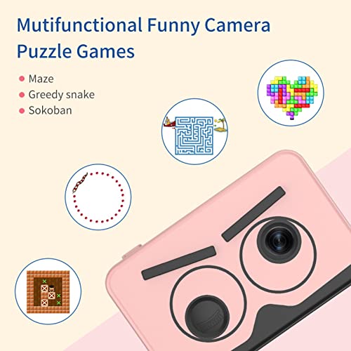 BISOFICE Portable Students Camera 20M Camera Auto Focus 2.0'' IPS Screen 1080P Video Record Mini Selfie Camera Learning Toy Christmas Birthday Gift Holiday Travel
