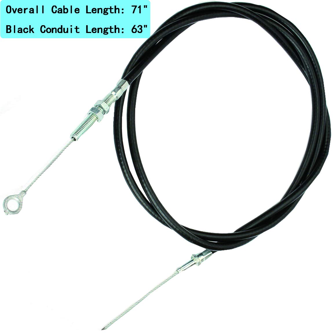 NAKAO Universal Throttle Cable for Manco Go Kart 8252-1390 Go Cart, 63" Long Inner Wire 71" inch Long, Throttle Cable for Go Kart(2 Throttle Cable)