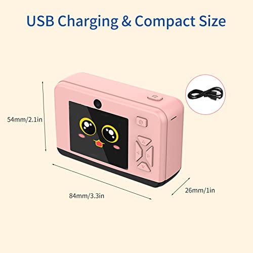 BISOFICE Portable Students Camera 20M Camera Auto Focus 2.0'' IPS Screen 1080P Video Record Mini Selfie Camera Learning Toy Christmas Birthday Gift Holiday Travel