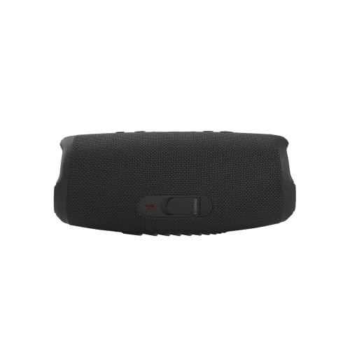 JBL Charge 5 Waterproof Portable Speaker with Built-in Powerbank and gSport Carbon Fiber Case (Black)