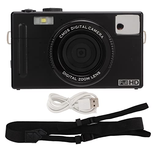Vifemify 1080P Miniature Single Camera Portable Mirrorless Camera 16x Digitalmegapixels with 3-inch Display Underwater Camera(黒)