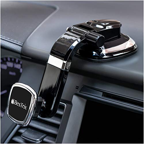 Bestrix Phone Holder for Car, Magnetic Car Phone Mount | Dashboard Cell Phone Car Phone Holder Compatible with iPhone 12 11 Pro,Xr,Xs,XS MAX,XR,X, Galaxy S20 Note 20 Ultra & All Smartphones