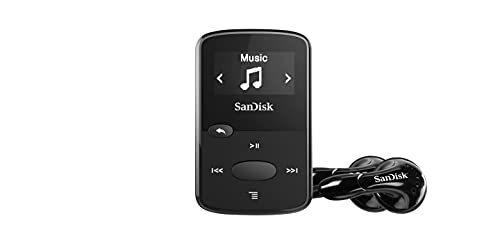 SanDisk 8GB Clip Jam MP3 Player, Black - microSD card slot and FM Radio - SDMX26-008G-G46K