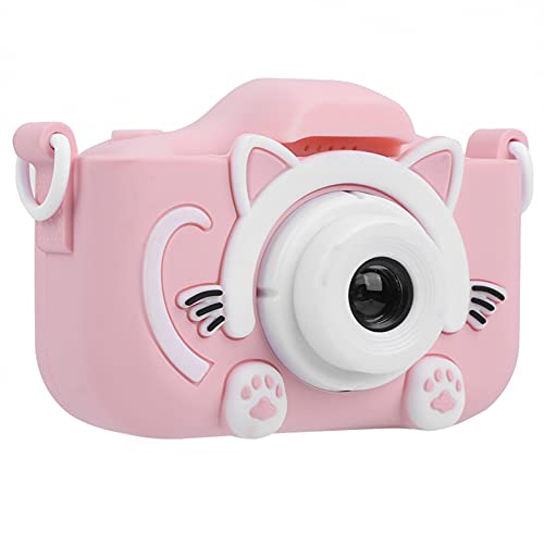 Children Camera, 2400W Pixels Durable ABS Practical Digital Children Camera, for Children Kids(Pink, Pisa Leaning Tower Type)