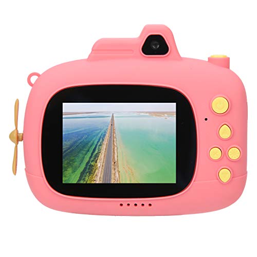 LZKW Children Camera, HD Camera Toy Electronic Gift IPS Screen with Small Game for Taking Photos for Recording Videos(Pink)