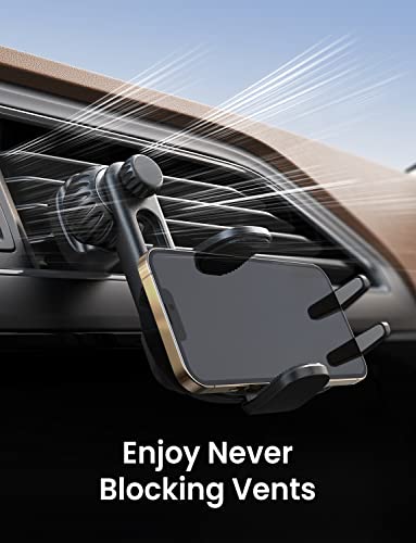 LISEN Phone Mount for Car [Enjoy Never Blocking] Universal Car Phone Holder Mount [Easily Install] Cell Phone Holder for Car [2 Mounting Options] Compatible for iPhone 14 13 Pro Samsung All Phones