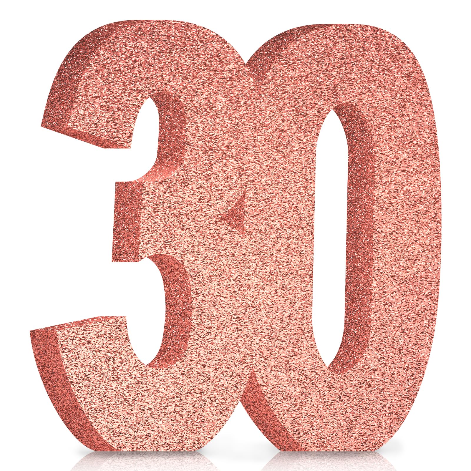 30th Birthday Decorations for Women,30th Anniversary Decorations,Rose Gold Glitter 30th Birthday Party Centerpieces for Table Decorations,30 Table Topper Decor