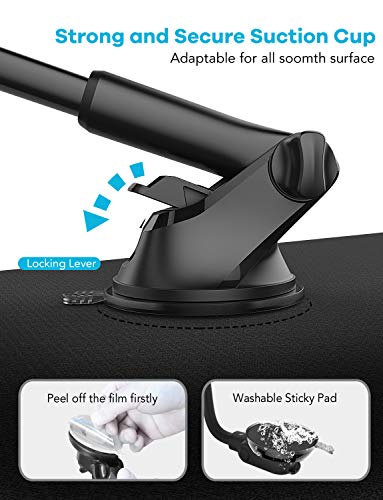 OQTIQ Replacement Suction Cup Mount Part, with Replacement Dashboard Pad Disc, 17.2mm Ball Joint Suction Cup with Adhesive Mounting Disk for Phone Mount Holder, Magnetic Mount, Windshield/GPS