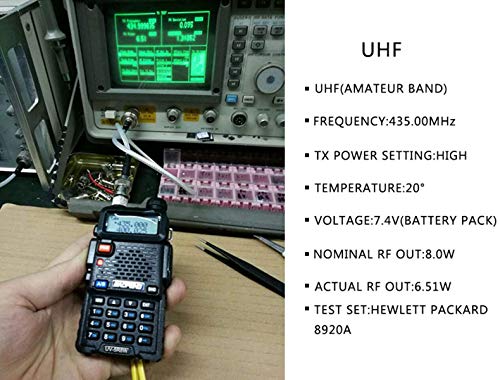 BaoFeng UV-5R 8W High Power Two Way Radio Ham Radio Dual Band Portable Radio Tri-Power Handheld Walkie Talkies with AR-771 Antenna
