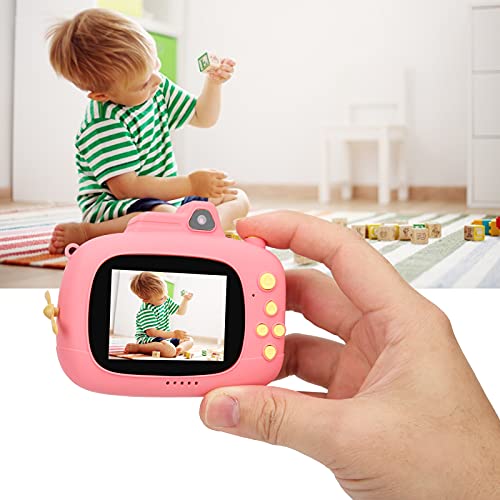 LZKW Children Camera, HD Camera Toy Electronic Gift IPS Screen with Small Game for Taking Photos for Recording Videos(Pink)