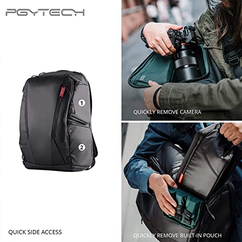 PGYTECH OneMo Camera Backpack 25L with Shoulder Bag for DJI AVATA,Mini 3 Pro, Mavic 3, Air 2S, FPV, Sony, Canon, Nikon, Drone, Mavic 2/Air 2, OSMO Action/Pocket, DSLR/SLR Mirrorless, Camera Tripod