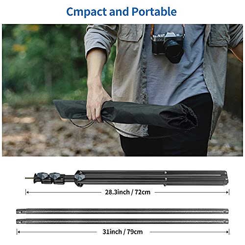 Hemmotop T Shape Backdrop Stand Portable 5ft Wide 6.5ft Tall, Green Screen Stand Adjustable Photo Background Stand with 4 Clip Clamps and Carry Bag for Video Studio Parties