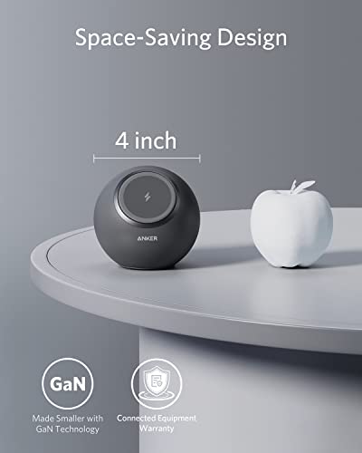 Anker Magnetic Desktop Charging Station(MagGo), 637 Magnetic Wireless Charger for iPhone13/12, 8-in-1 Power Strip with 3 AC,2 USB A,and 2 USB C,Max 65W Power Delivery Desktop Accessory for MacBook Pro