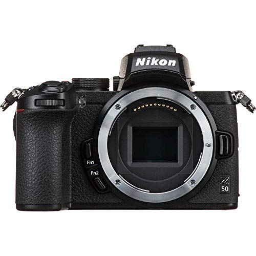 Nikon Z 50 Mirrorless Digital Camera (Body Only) (1634) + FTZ Mount Adapter + 2 x EN-EL25 Battery + 64GB Card + Case + Corel Software + LED Light + HDMI Cable + More (International Model) (Renewed)