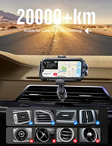 JOYROOM Car Vent Phone Mount, [ Enjoy Comfort A/C Air ] Never Blocking Vent Clip, Cell Phone Holder for Car Vent, Ultra Stable Car Cell Phone Holder for iPhone 14 13 Samsung Galaxy All Phones