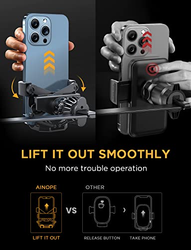 AINOPE Car Phone Holder Mount 2023 Upgrade Gravity Car Phone Mount with Newest Air Vent Clip Auto Lock Hands Free Cell Phone Holder Mount for Car Compatible for iPhone 14 Pro Max 13 12 & All Phones