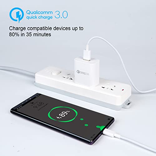Quick Charge 3.0 18W Charger Compatible LG K50S/K40S/K30/K20/K20V/K10/K7/V10,Rapid,Q6 G4 G3,LG Stylus 3/Stylus 2 Plus/Stylo 3 Plus/Stylo 2,LG G Vista 2,Tribute Hd/Fortune,5FT Fast Charging Cable Title