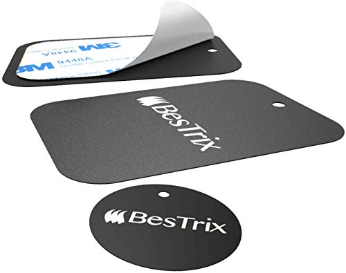 Bestrix Metal Plate for Magnetic Mount with 3M Adhesive (Set of 4) Extra Thin