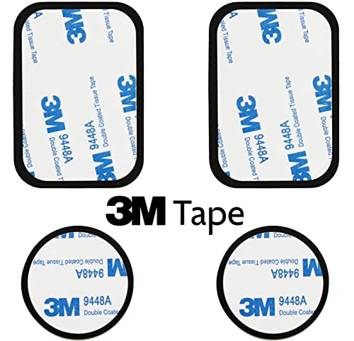 Bestrix Metal Plate for Magnetic Mount with 3M Adhesive (Set of 4) Extra Thin