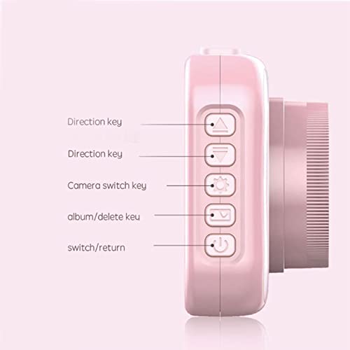 HelloCreate Kids Pink Digital Camera High Definition Dual Lens 40MP MP3 Player Eyeshield Big Screen Digital Camera Gift for Kids