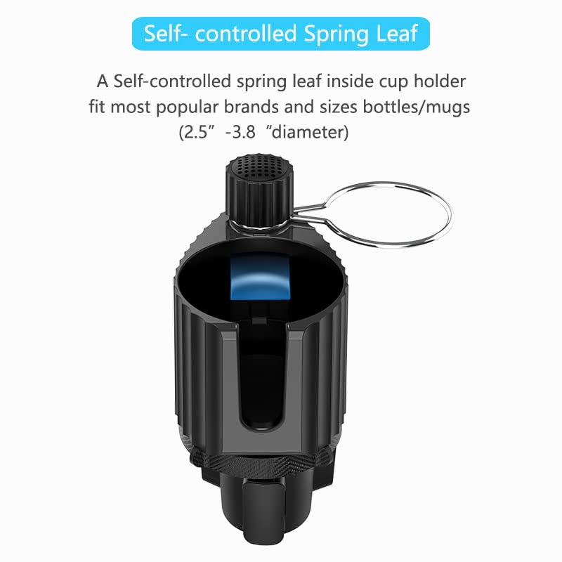 Pletmin Car Cup Holder Phone Mount: Universal Auto Cell Phone Stand with Drink Expand Cup Holder for SUV | Automobile |Compatible with iPhone & Samsung and Other Android Smartphone-Black
