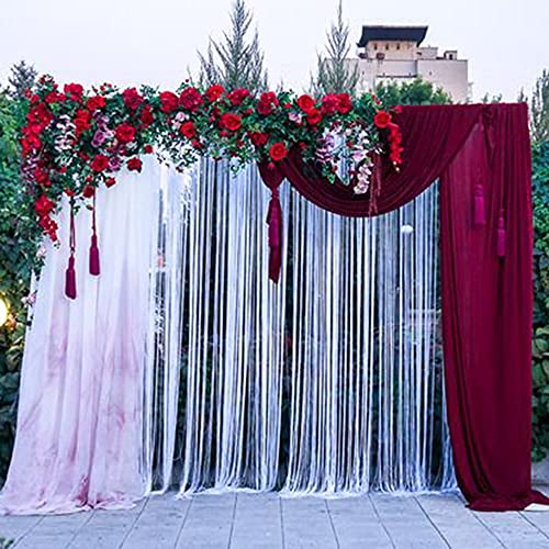 Burgundy Backdrop Curtain for Parties Wedding Wrinkle Free Maroon Photo Curtains Backdrop Drapes Fabric Decoration for Birthday Engagement Ceremony 5ft x 7ft,2 Panels