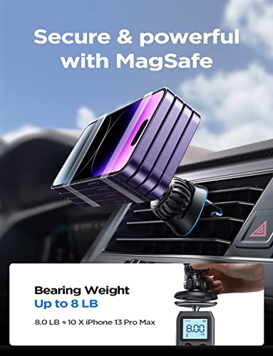 LISEN Fits MagSafe Car Mount for iPhone Strong Magnetic Phone Holder for Car Vent Dashboard HandsFree iPhone Car Mount Holder Car Accessories for MagSafe iPhone 14 Pro Plus 12/13 All Phones Tablets