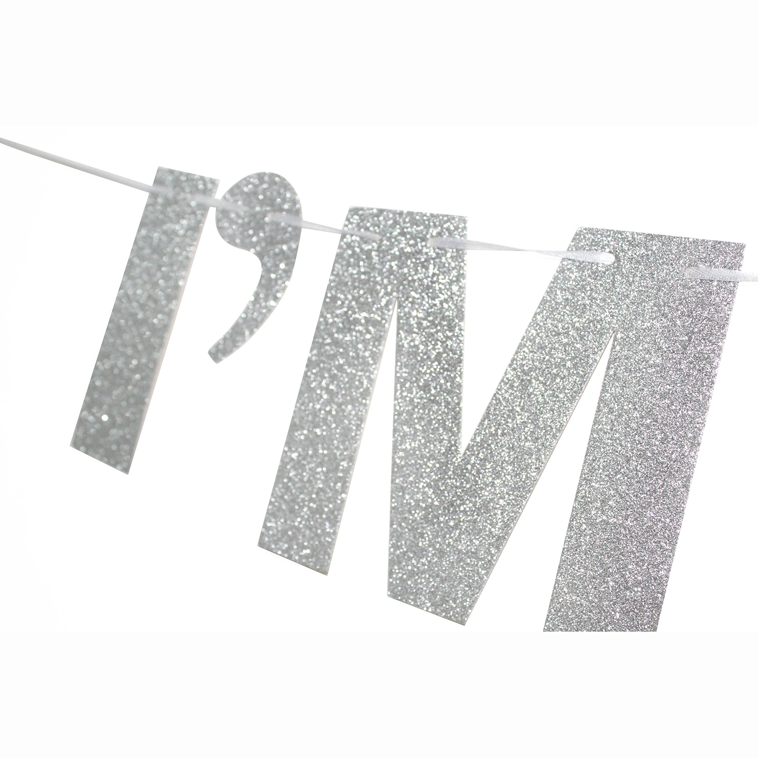 I'm 30 Silver Glitter Birthday Banner Perfect for Funny 30th Birthday Gift Thirty Years Old Bday Party Decorations