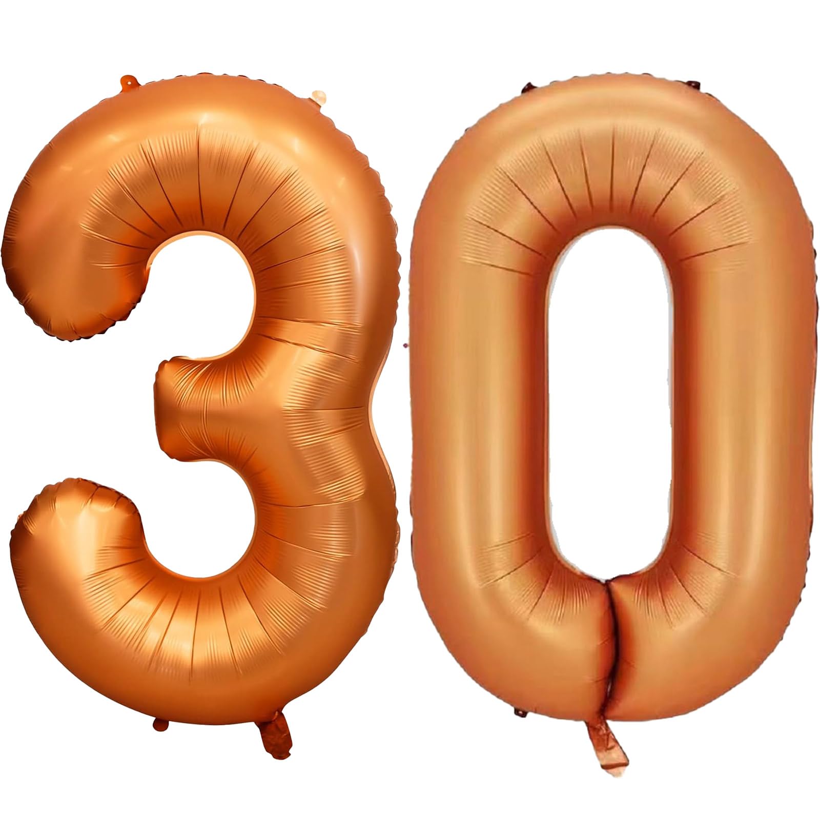 WEIKA 40 Inch Orange Foil Mylar 30 Number Balloon | 30th Birthday Decorations for Girls And Boys | 30 Birthday Balloon for Girls And Boys | 30th Anniversary Decoration | Birthday Party | Wedding