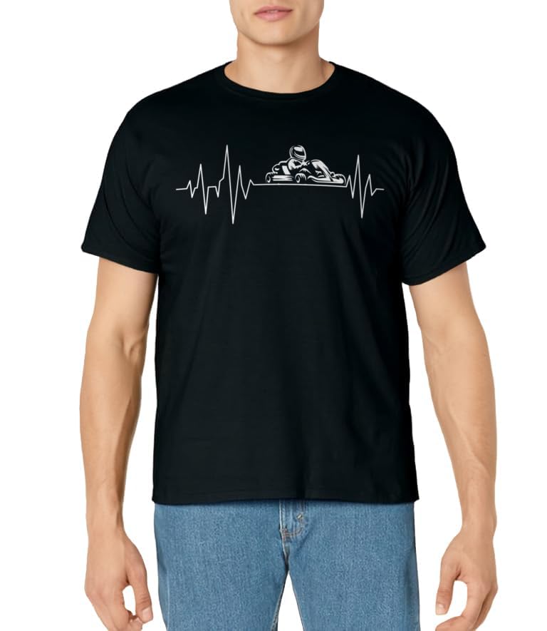 Go Karting Heartbeat - Go Kart Race Driver Go Cart T-Shirt